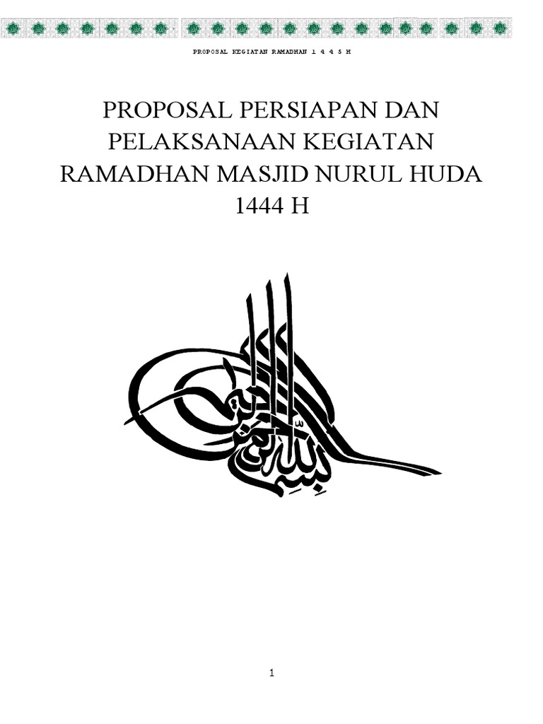 Proposal - Ramadhan - 1444 H | PDF