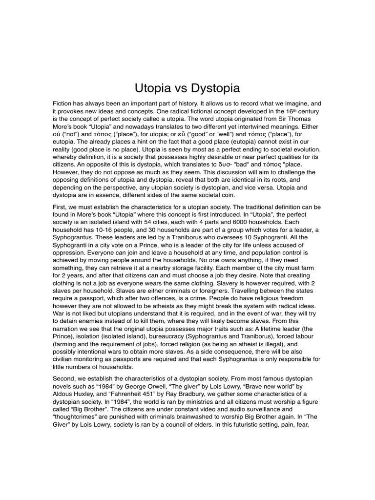 Utopia Vs Dystopia 2 Copy - Pages | Descargar gratis PDF | Dystopia ...