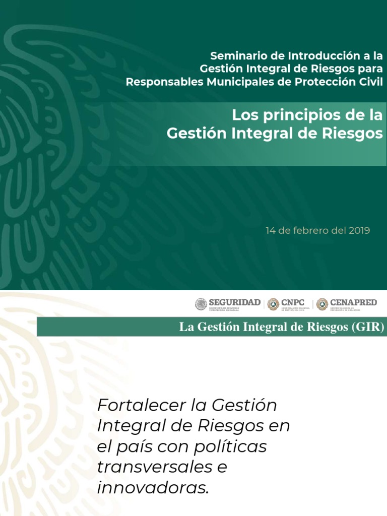 Principios de La Gestion Integral de Riesgos | PDF | Defensa Civil ...
