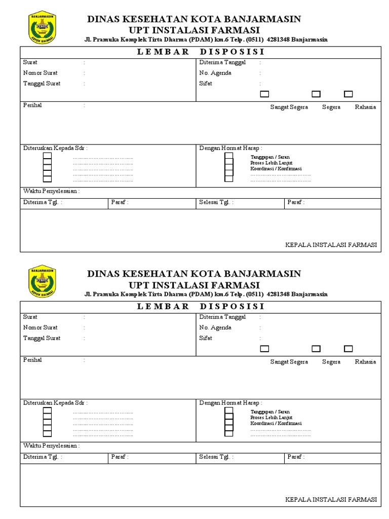 Lembar Disposisi | PDF
