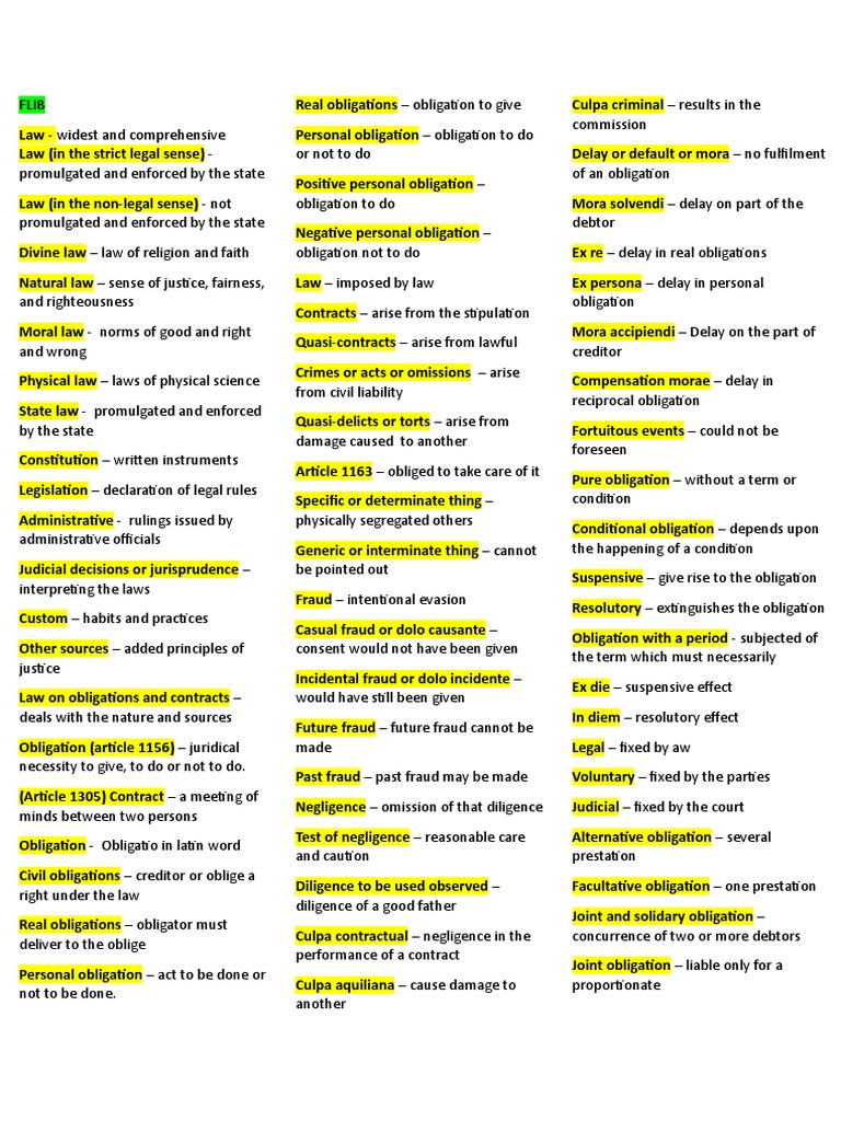 Real obligations, personal obligations, and types of obligations ...