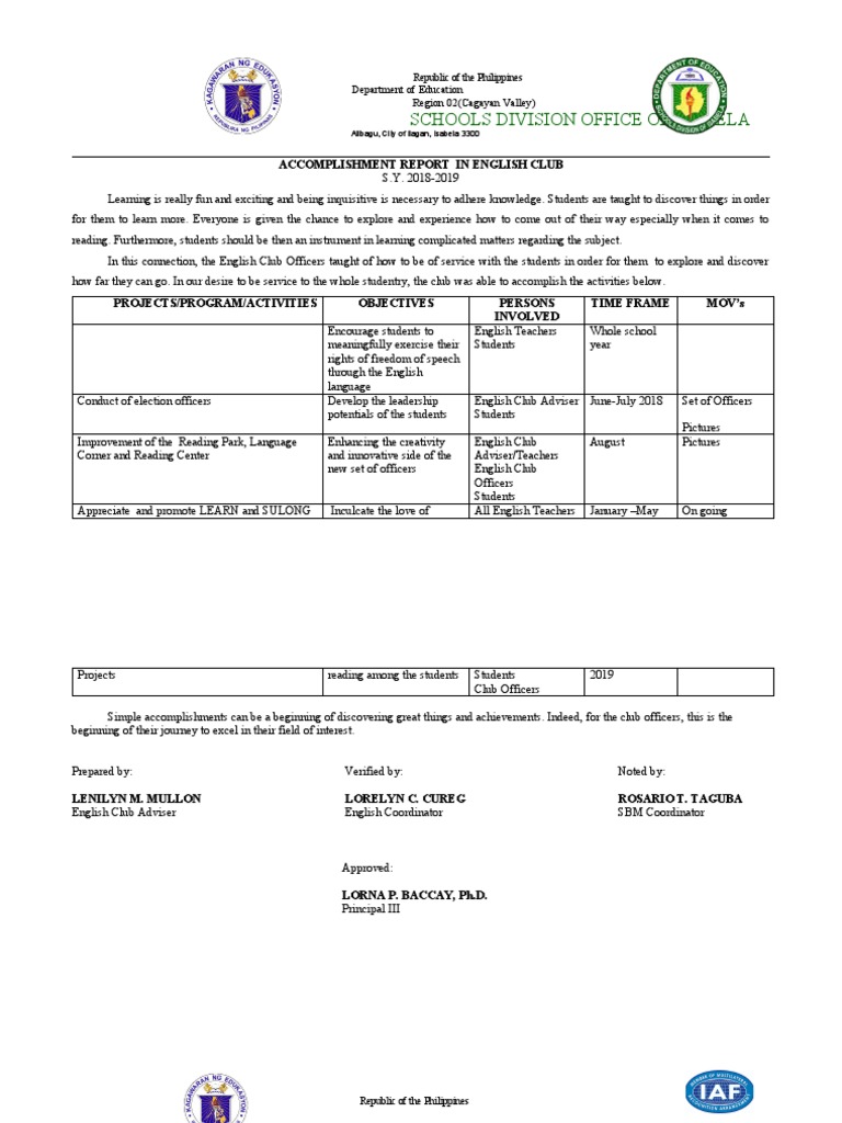 Club Action Plan | PDF | Behavior Modification | Learning