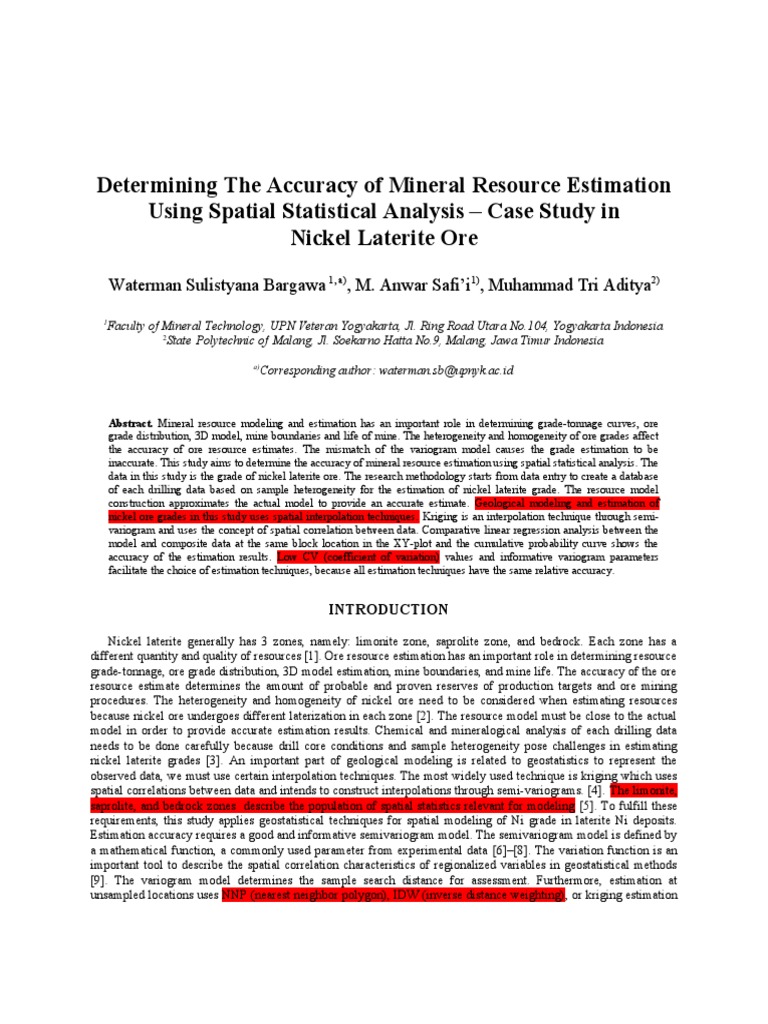Waterman - ICEMINE - 2022 (2 New) | PDF | Regression Analysis | Linear Regression