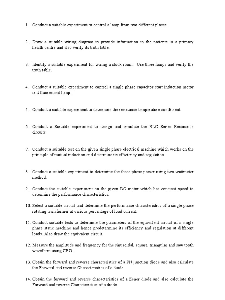 BEEE Lab Questions | PDF