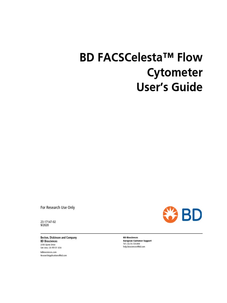 BD FACSCelesta™ Flow Cytometer User's Guide | PDF | Flow Cytometry ...