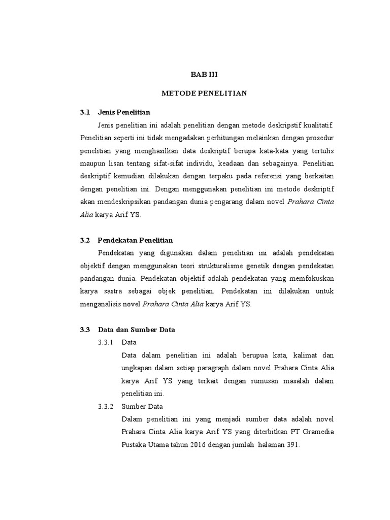 Bab Iii Metode Penelitian | PDF