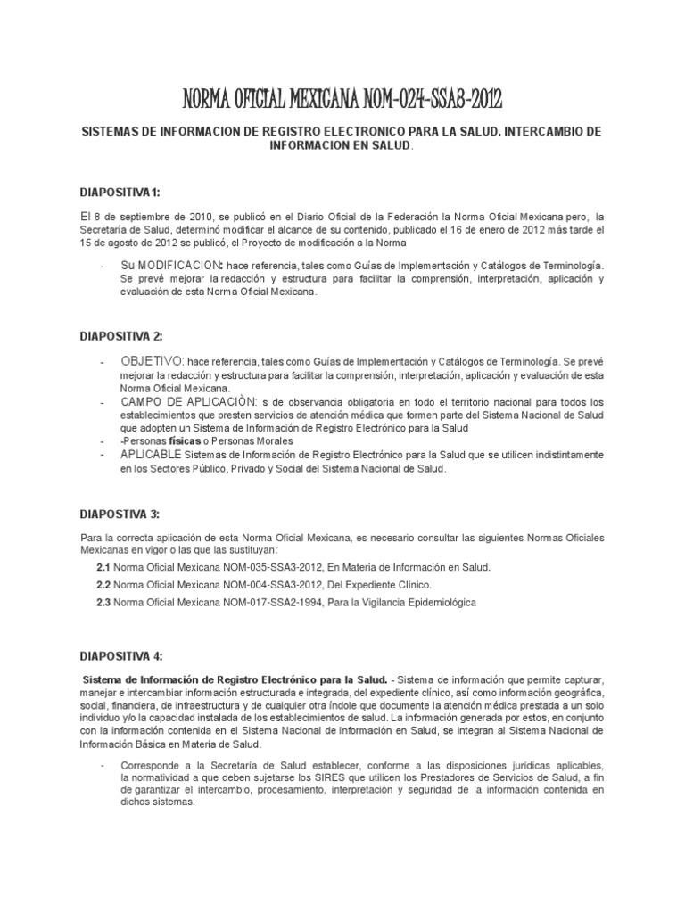 Nom 24 | PDF | Cuidado de la salud | México