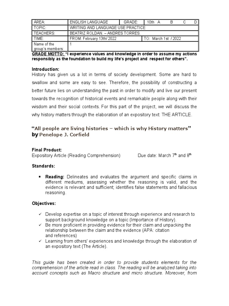 Guide For Reading Comprehension STS Version 2023 | Download Free PDF ...