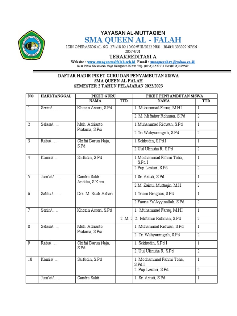 Sma Queen Al - Falah | PDF