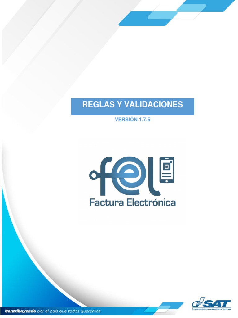 FEL Reglas y Validaciones V 1.7.5 | PDF | Factura | Impuesto al valor ...