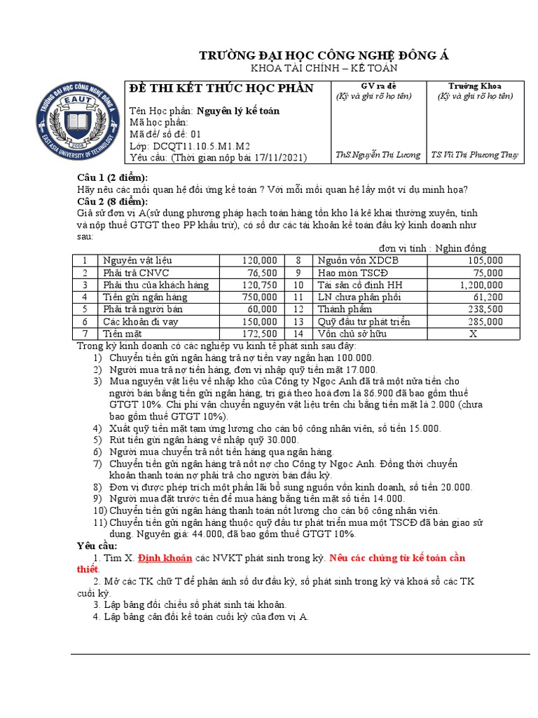 Đề bài tập lớn_NLKT_K11 | PDF