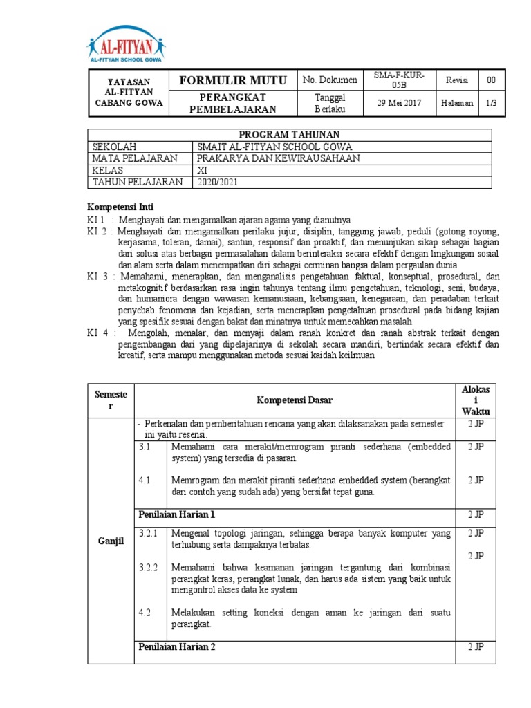 2_PROTA_KELAS_XI | PDF