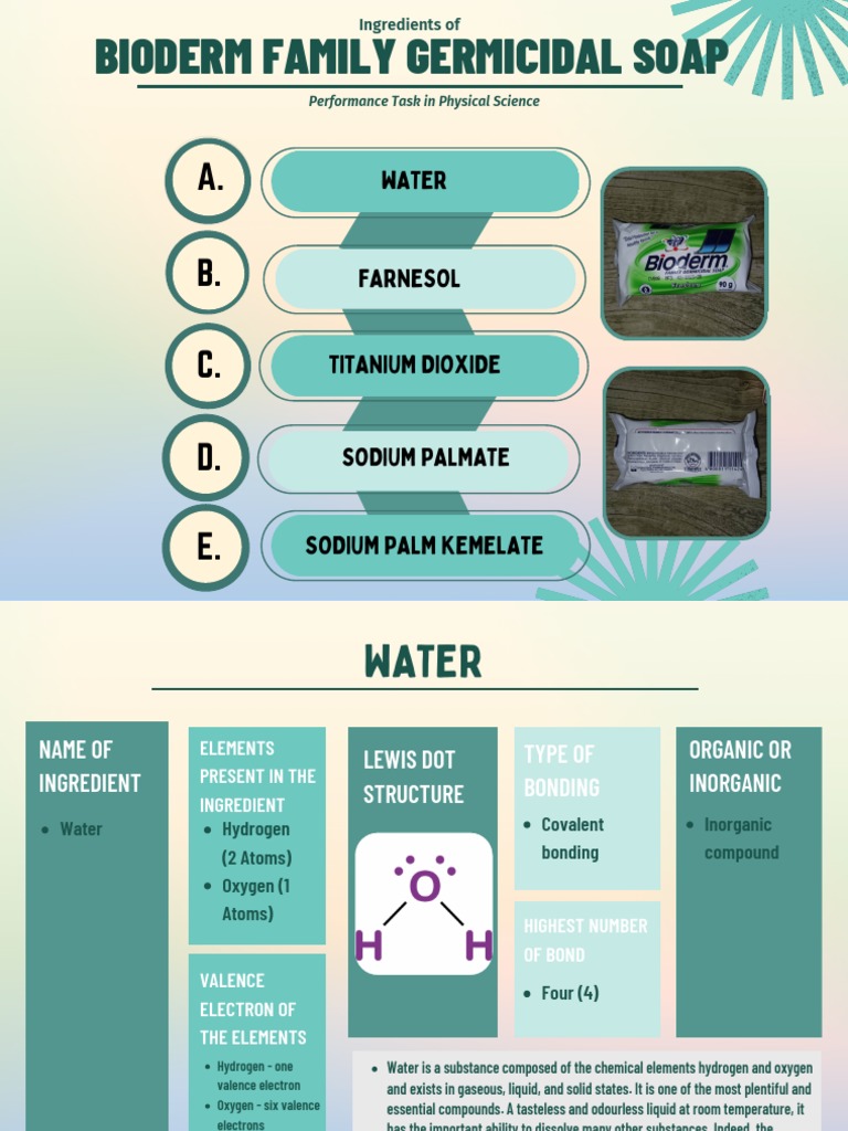 Bioderm Family Germicidal Soap: A. B. C. D. E | PDF | Organic Compounds ...