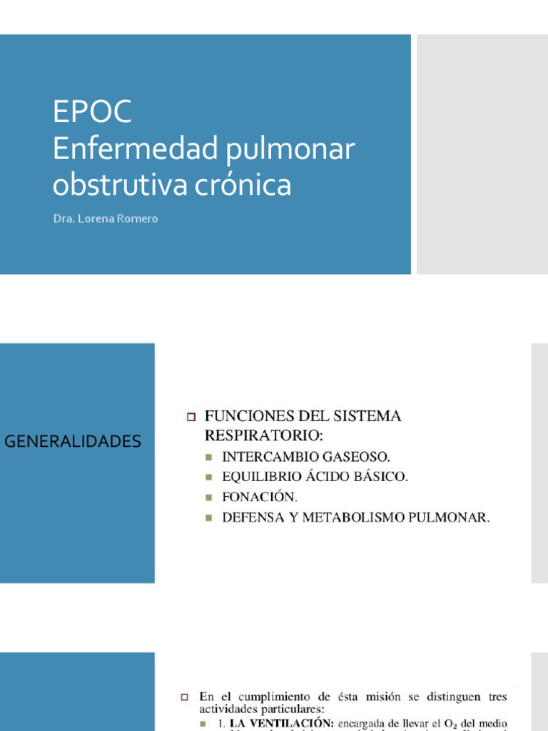 EPOC | PDF | Enfermedad pulmonar obstructiva crónica | Enfermedades y ...