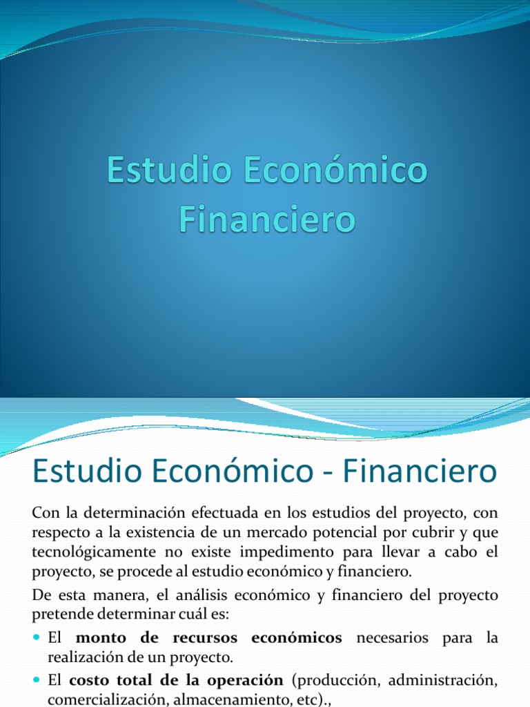 Estudio Economico FinancieropartA | Descargar gratis PDF | Costo ...