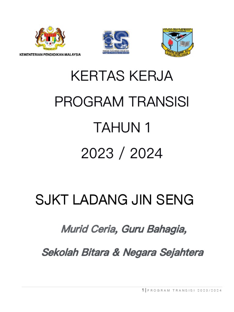 Kertas Kerja Program Transisi Tahun 1 | PDF