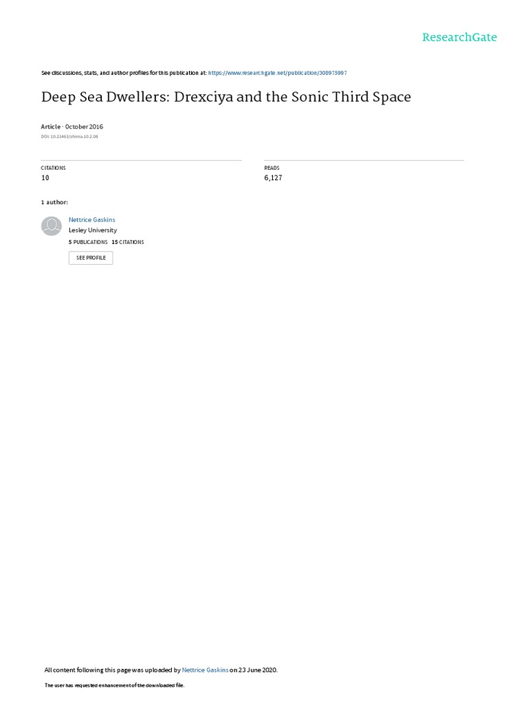 Deep Sea Dwellers Drexciya and The Sonic Third Spa | PDF | Atlantis