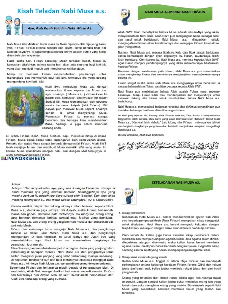 Keteladanan Nabi Musa a.s. untuk Anak | PDF | Agama & Spiritualitas