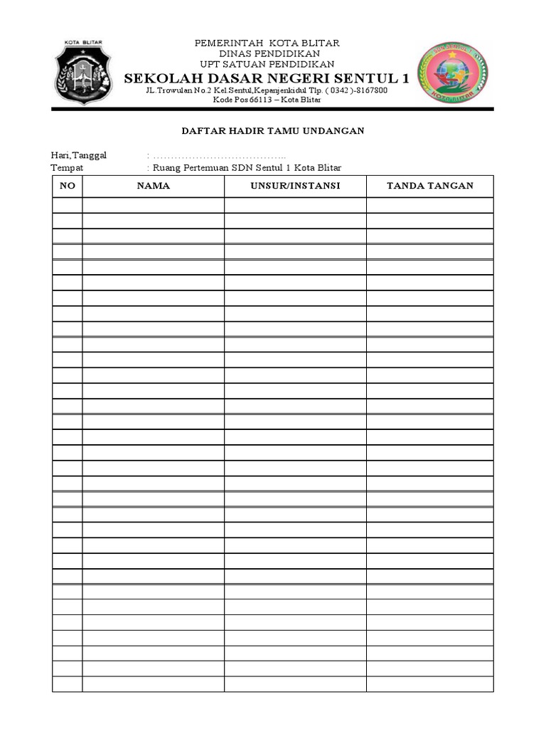 Daftar Hadir Tamu Undangan-2023 | PDF
