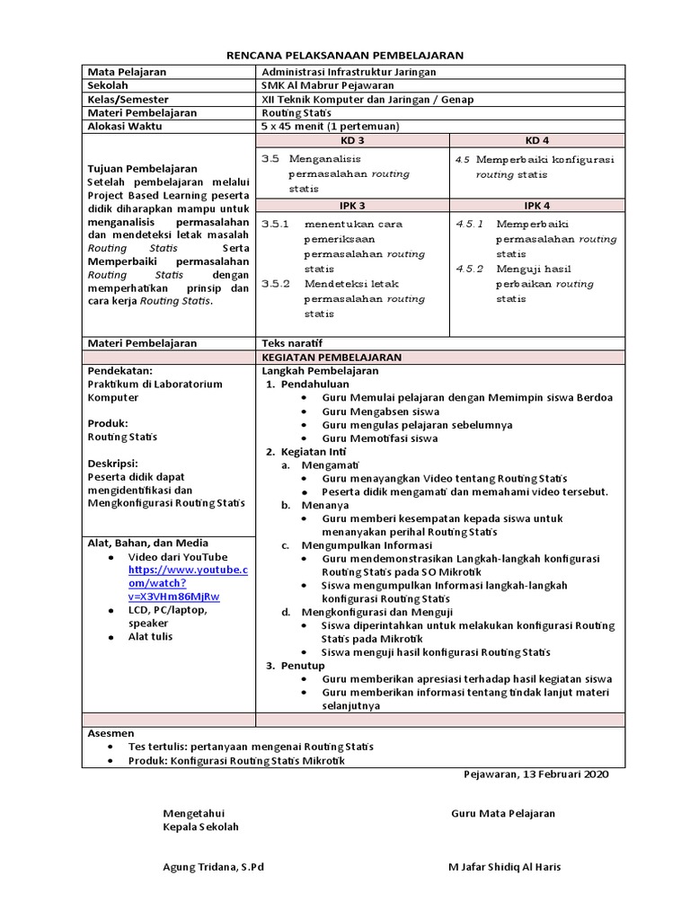 RPP AIJ XI SMT 2 | PDF