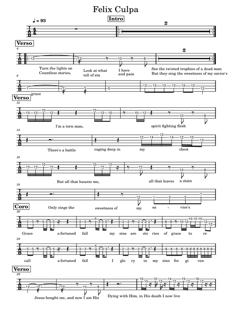 Felix Culpa (Full) - Bajo | PDF | Theology | Religious Belief And Doctrine