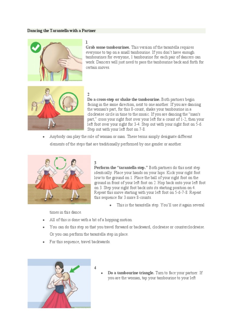 Dancing The Tarantella With A Partner | PDF | Dances | Performing Arts