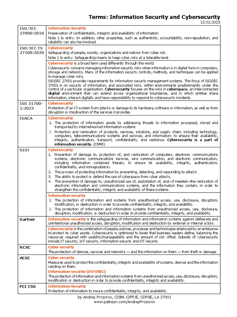 Information Security Vs Cybersecurity | PDF | Security | Computer Security