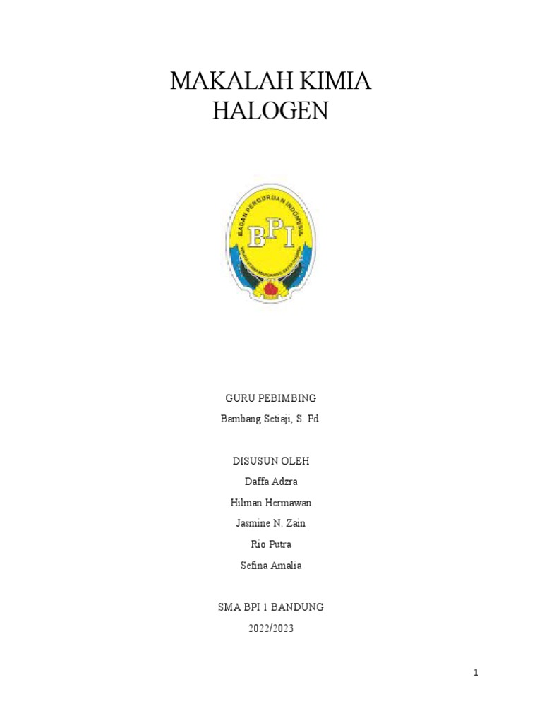 Makalah Kimia Kel-3 XII5 | PDF | Sains & Matematika