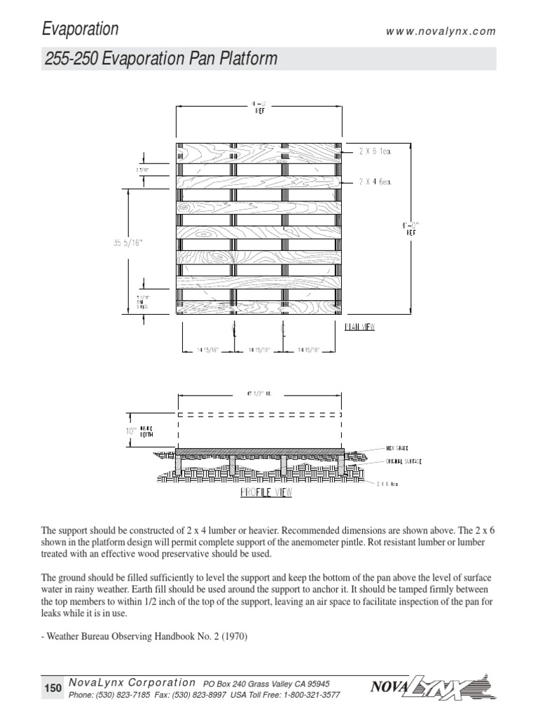 Evaporation Pan Platform | PDF