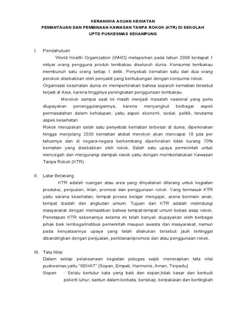 Kak KTR Di Sekolah | PDF