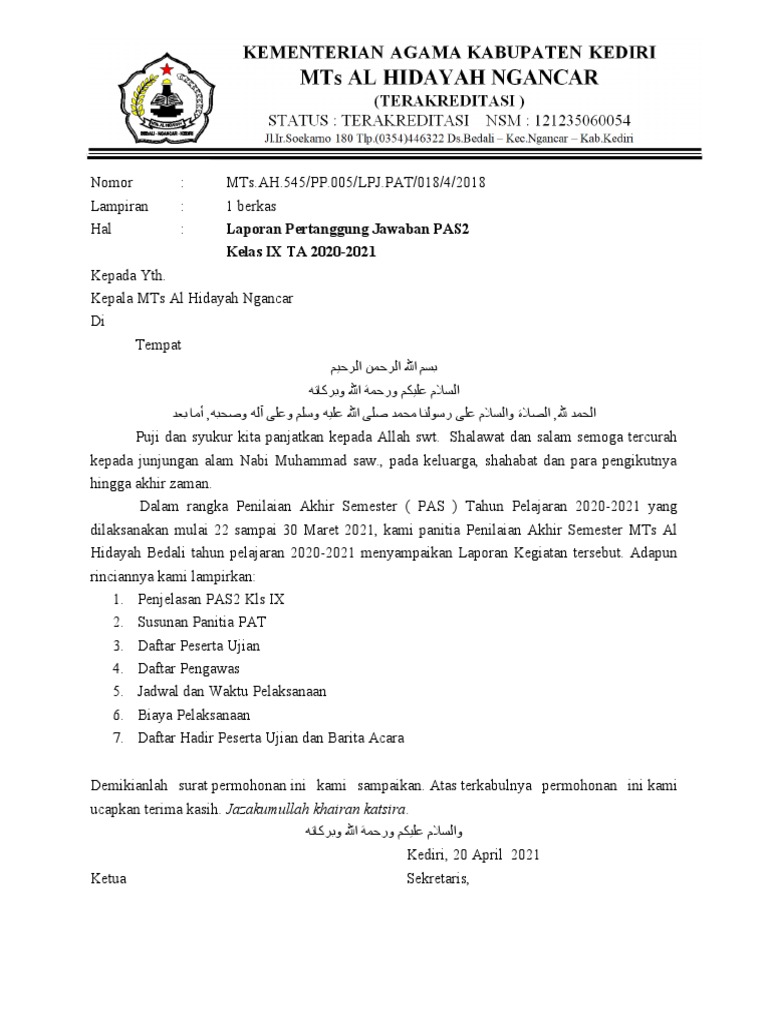 LPJ Pas 2020-2021 | PDF