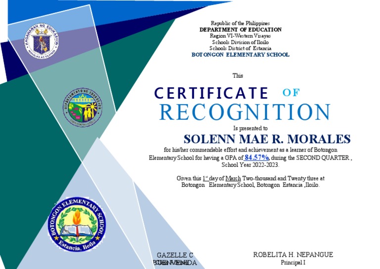 Certificate of Achievement for Students | PDF