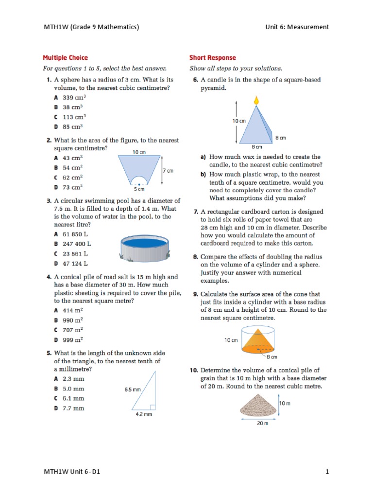 MTH1W U6 D1 | PDF | Teaching Methods & Materials