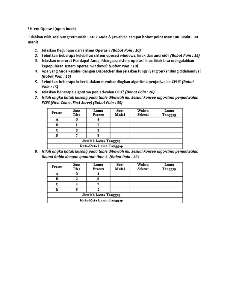 UTS Sistem Operasi | PDF
