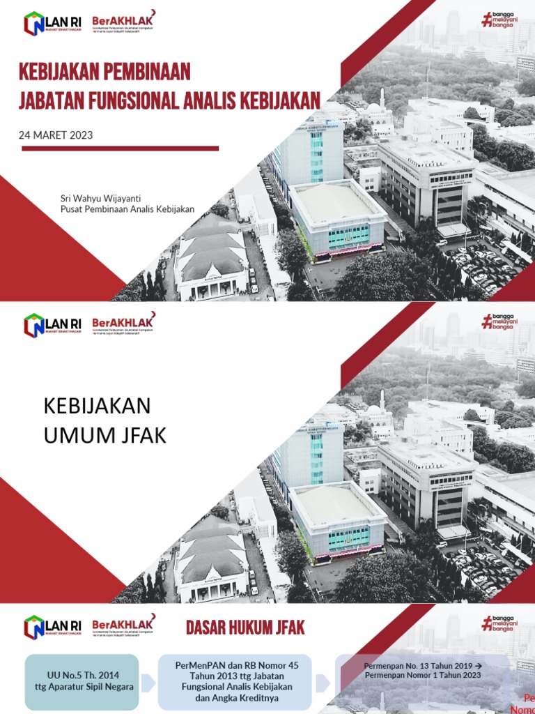 Kebijakan Pembinaan Jfak Pasca Permenpan 1 2023 | PDF | Bisnis | Seni