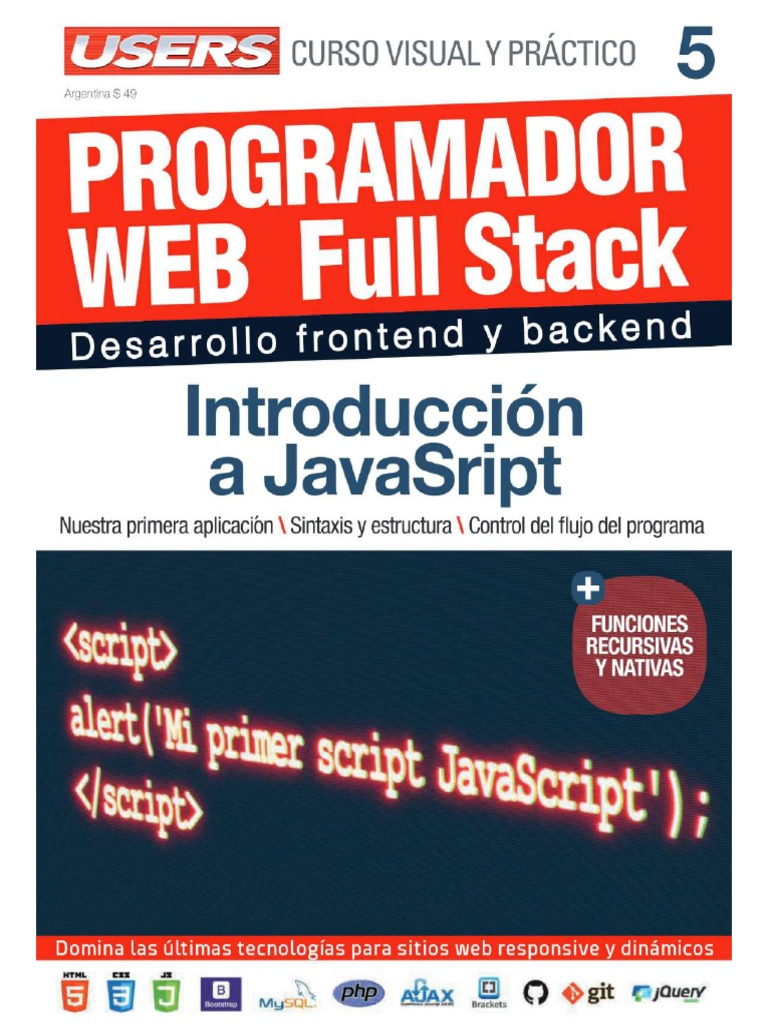 Programador Web Full Stack 5 Introducción A Javascript Pdf 