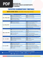 Uganda CPA Lecture Timetable 2026 | PDF