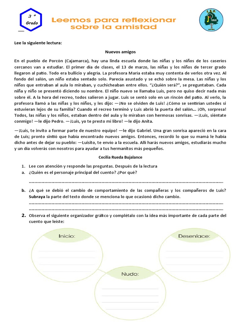 Amistad - 3 Grado | PDF | Ficción general