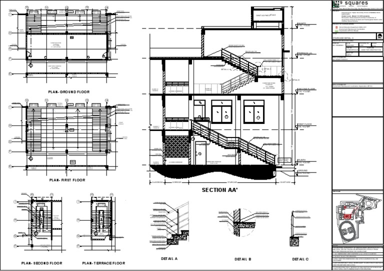 Section Aa': Plan-Ground Floor | PDF | Stairs | Pedestrian Infrastructure