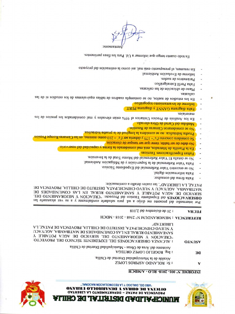 Informe de Expediente (OBSERVACIONES) | PDF