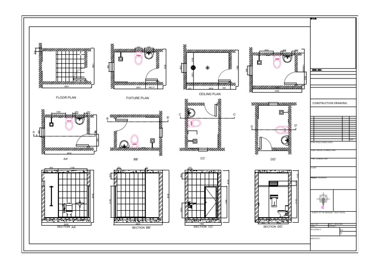Ceiling Plan Fixture Plan Floor Plan Construction Drawing: B B' C C ...