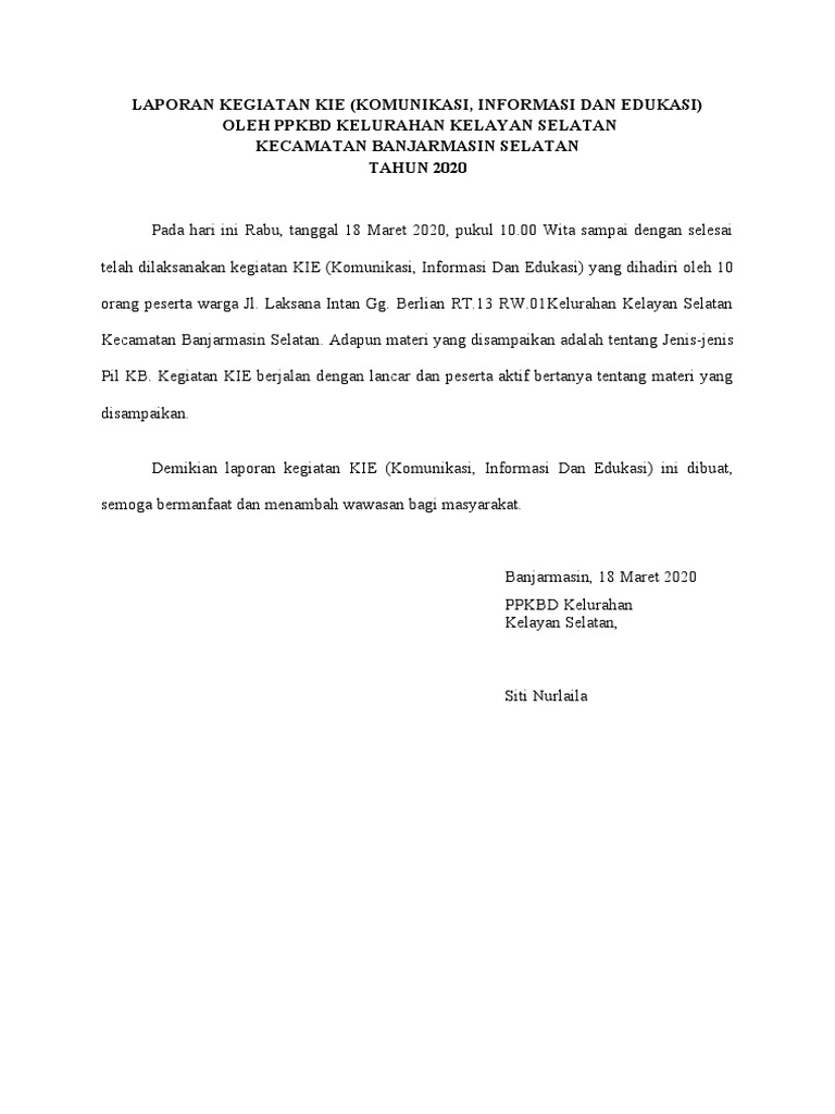 CONTOH Kie Ks 2020 | PDF