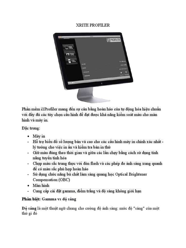Xrite Profiler | PDF