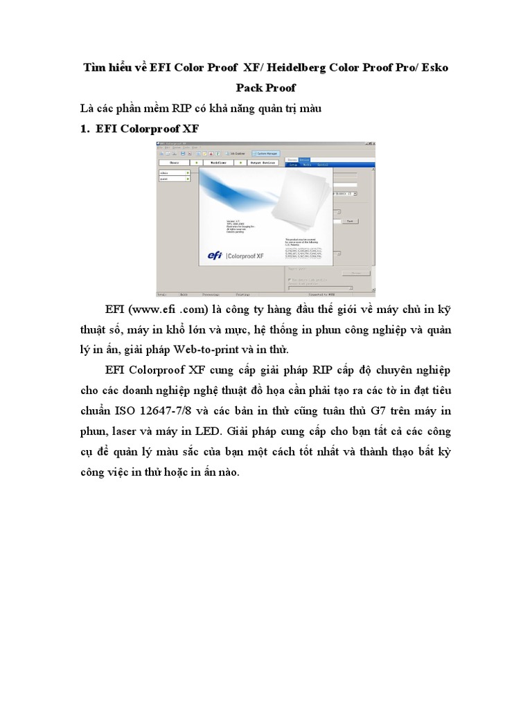 EFI Color Proof XF - Heidelberg Color Proof Pro - Esko Pack Proof | PDF
