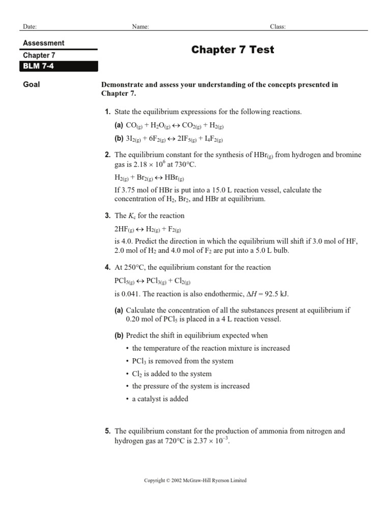 Chapter 7 Practice Test | PDF