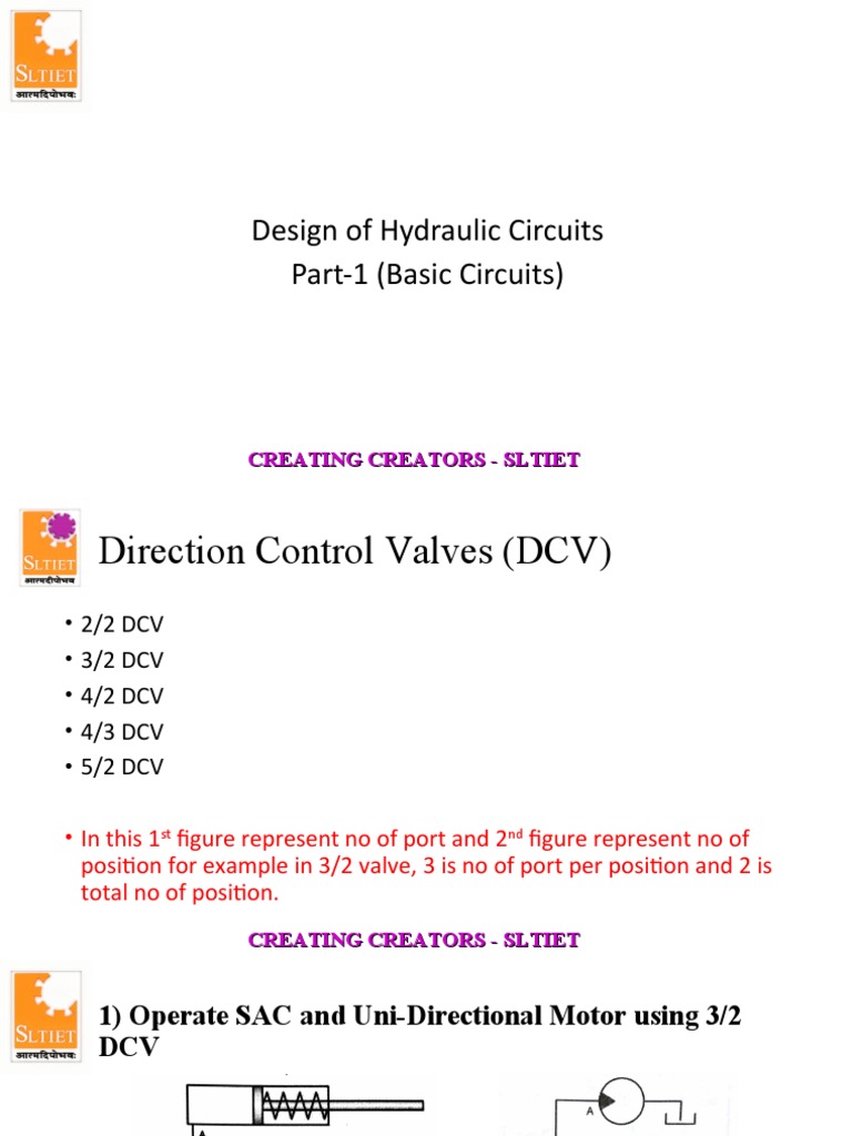 Design of Hydraulic Circuits Part-1 (Basic Circuits) : Creating ...