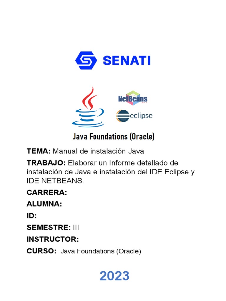 Manual De Instalaciones Java Pdf Frijoles Netos Aplicaciones Y Software 