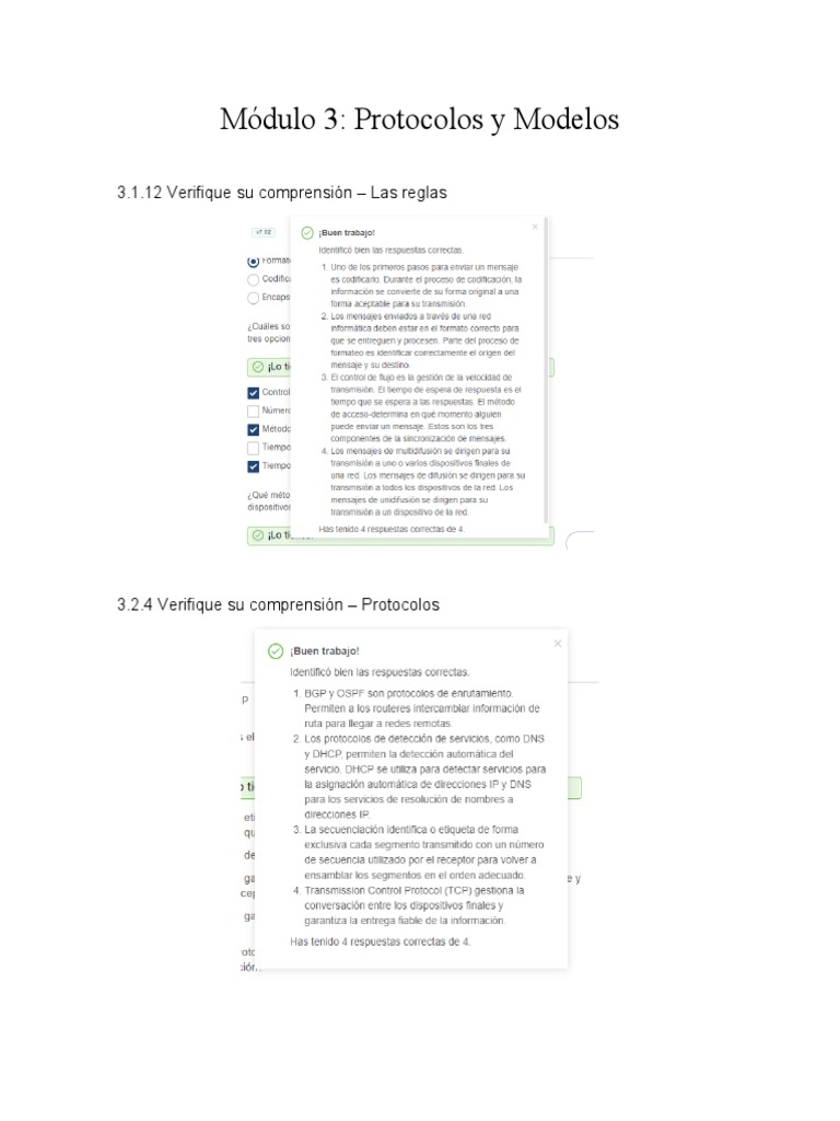 Módulo 3 - ModelosYProtocolos | PDF | Internet | Wifi