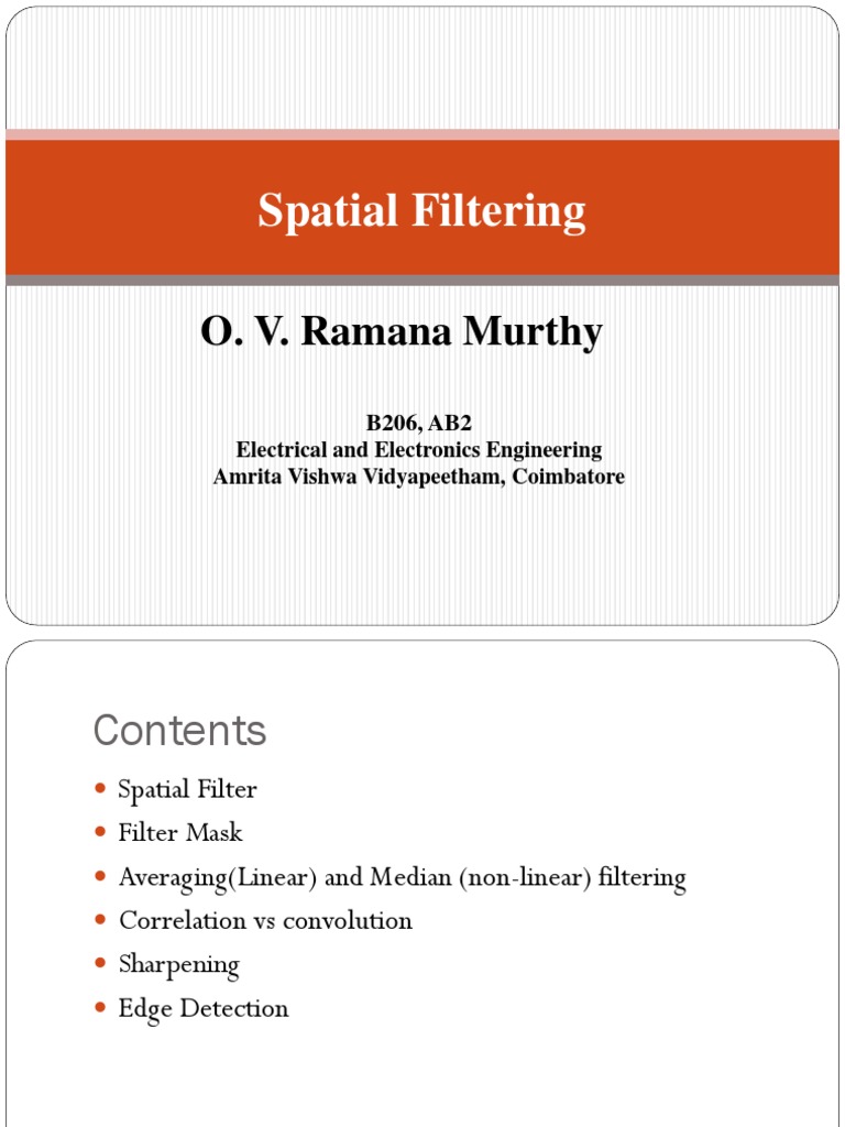 4 - Spatial - Filtering | PDF | Filter (Signal Processing) | Rgb Color Model
