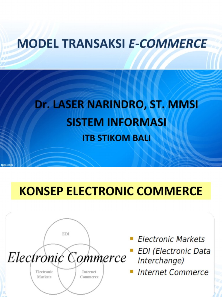 MODEL TRANSAKSI E-COMMERCE | PDF